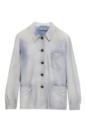 Prada Button-up Caban Jacket - Gray