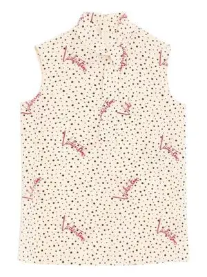 Valentino Garavani Valentino Polka Dot Crepe De Chine Sleeveless Top No