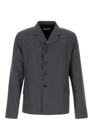 JIL SANDER Single-breasted Tailored Jacket - Grey