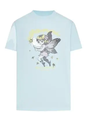 GANNI Graphic Print T-shirt - Blue