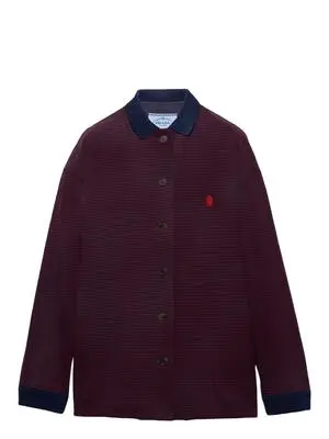 Prada Prada Striped Blouson Jacket Black