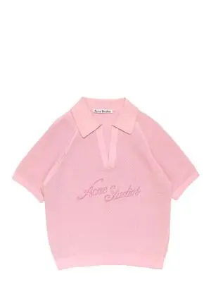 Acne Studios Embroidered V-neck Sweater - Pink