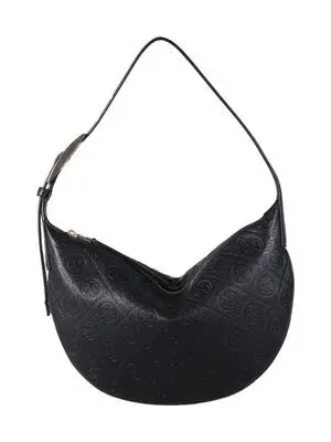 Tory Burch T Monogram Pebble Small Balloon Bag - Black
