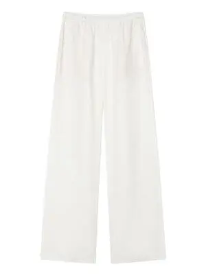 FORTE_FORTE Forte Forte Wide Leg Elasticated Trousers With Embroidered Side Detail Crystal