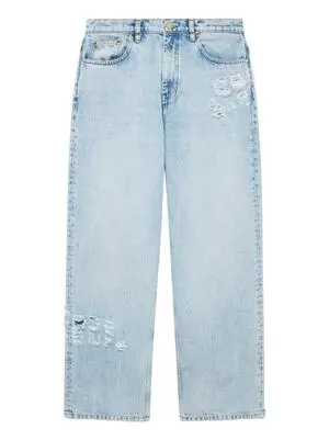 Casablanca Straight-leg Ripped Jeans - Blue