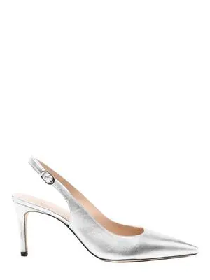 STUART WEITZMAN Pointed-toe Slingback High-heeled Sandals - Silver