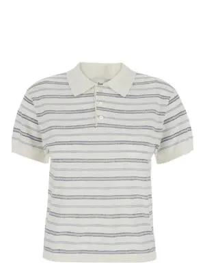 DUNST Striped Short-sleeve Polo Shirt - No