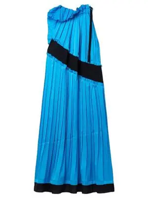 3.1 Phillip Lim Pleated Layered Ruffled Midi Dress - Blue