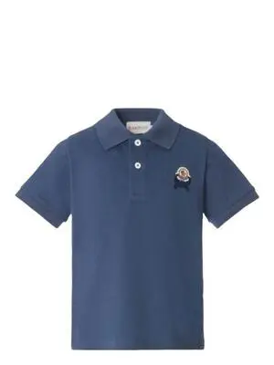 Moncler Short-sleeved Collared Polo Shirt - Navy Blue