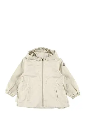 Moncler Hooded Zip-up Jacket - Light Beige