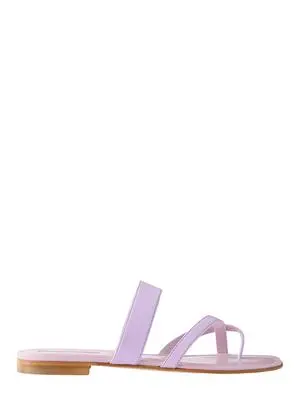 Manolo Blahnik Leather Sandals - Purple
