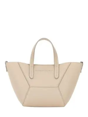 Brunello Cucinelli Brunello Cucinelli Duo Mini Top Handle Bag Sand-colored