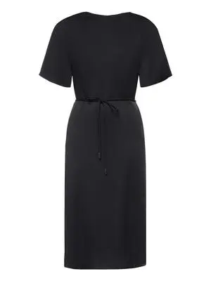 Herno Short-sleeve Tie-waist Dress - Black