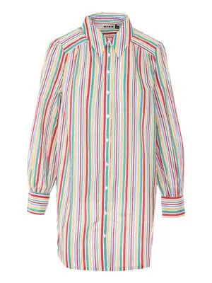 Rixo Ashlynn Striped Long Sleeve Shirt - Multicolor
