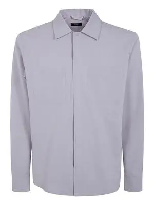 Herno Seersucker Textured Shirt Jacket - Gray