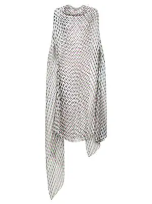 Dries Van Noten Asymmetrical Printed Draped Dress - Multicolor