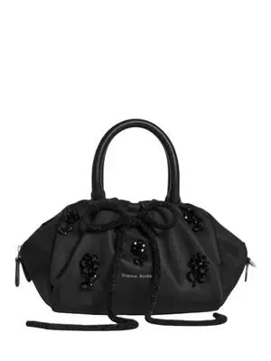 Simone Rocha Embellished Top Handle Clutch - Black