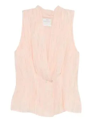 FORTE_FORTE Sleeveless Draped Top - Nude