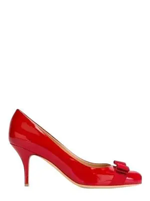 FERRAGAMO Carla High Heels With Bow Detailing - Red