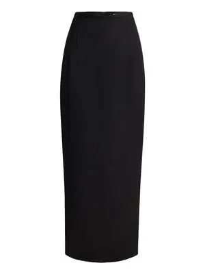 Khaite Pencil Skirt With Draped Detail - Black