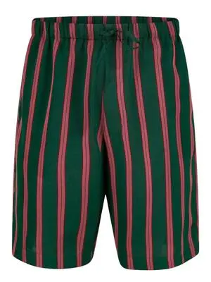 Dries Van Noten Striped Drawstring Shorts - Green