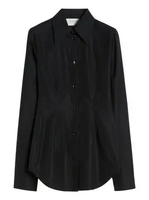 Sportmax Darted Long-sleeve Shirt - Black