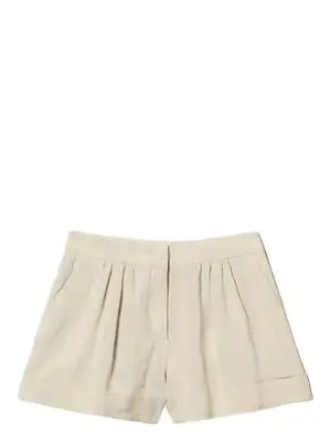 TWINSET Pleated Tailored Shorts - Nude