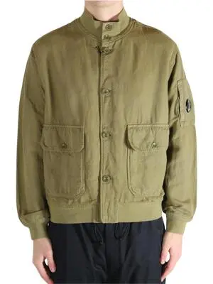 C.P. COMPANY Linen Utility Jacket - Dried Herb