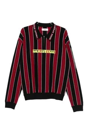 Martine Rose Striped Polo Shirt - Red