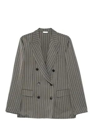 Dries Van Noten Striped Blazer - Grey