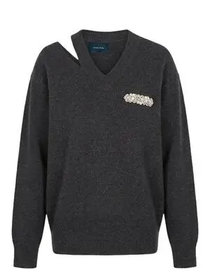 Simone Rocha V-neck Embellished Sweater - No