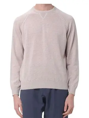 Eleventy Long Sleeve Crew Neck Pullover - Blush Pink