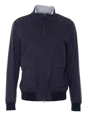 Herno High-neck Zip-up Jacket With Stand Collar - Black