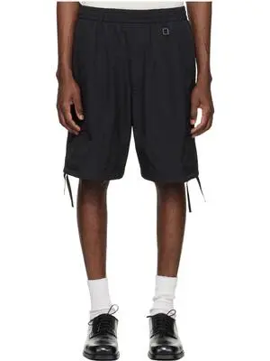 WOOYOUNGMI Drawstring Cargo Shorts - Black