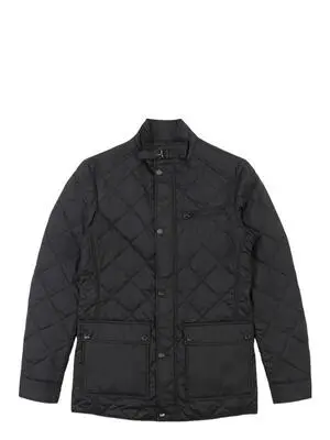 FERRAGAMO Quilted Stand Collar Jacket - Black