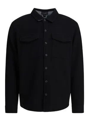 Vince Button Pocket Overshirt - Grey