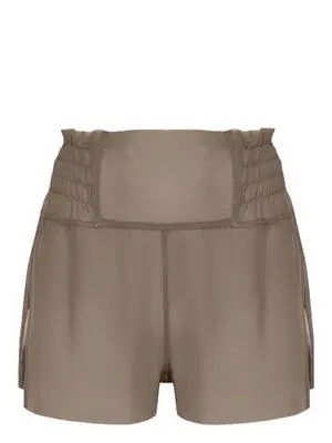 Rick Owens Sheer High-waist Wide-leg Shorts - Gray