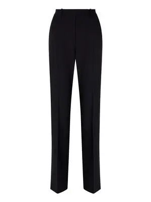 TOM FORD Grain De Poudre Wool Pleated Straight-leg Trousers - Black