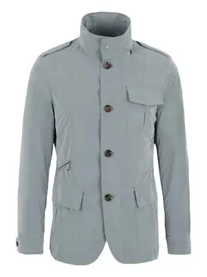 MOORER Moorer Porto OS Hooded Field Jacket Gray