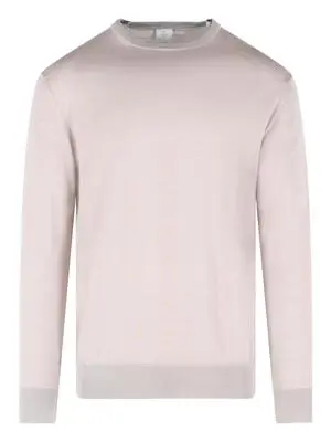 Eleventy Ribbed-knit Crewneck Jumper - Pink