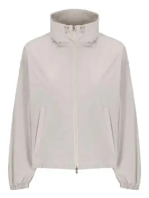 Herno Drawstring Zip-up Jacket - Light Grey