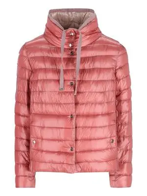 Herno High Neck Down Jacket With Drawstring Detail - Pink