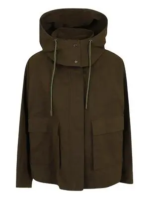 Herno Hooded Pocket Jacket - Olive Brown