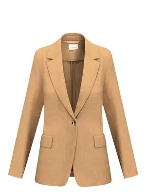 Marella Washed Linen Single-breasted Blazer - Off White