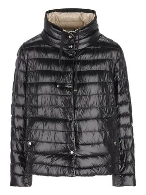 Herno Quilted High-neck Down Coat - Black