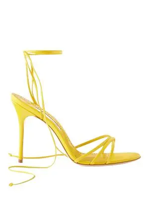 Manolo Blahnik Leather Sandals - Yellow