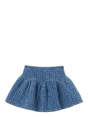 SELF-PORTRAIT Self-Portrait Textured Zip-Up Skirt