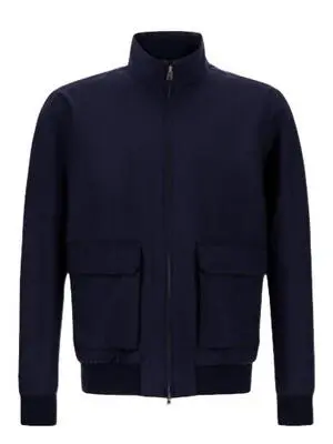 Herno Stand Collar Zip Jacket - Black