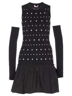 Liu Jo Crewneck Embellished Dress - Black