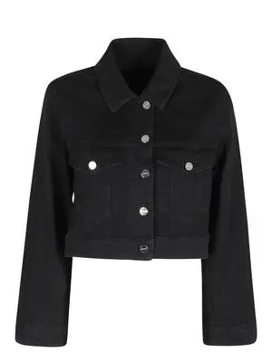 DONDUP Long-sleeved Denim Jacket - Black